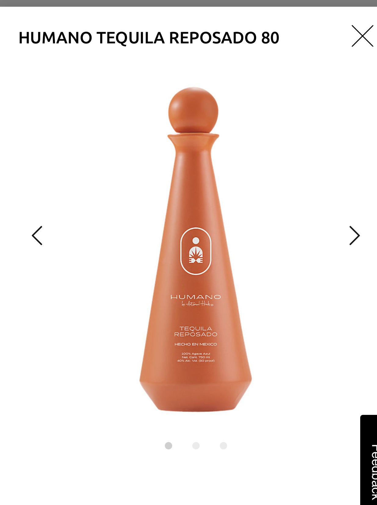 Humano Tequila Reposado 80