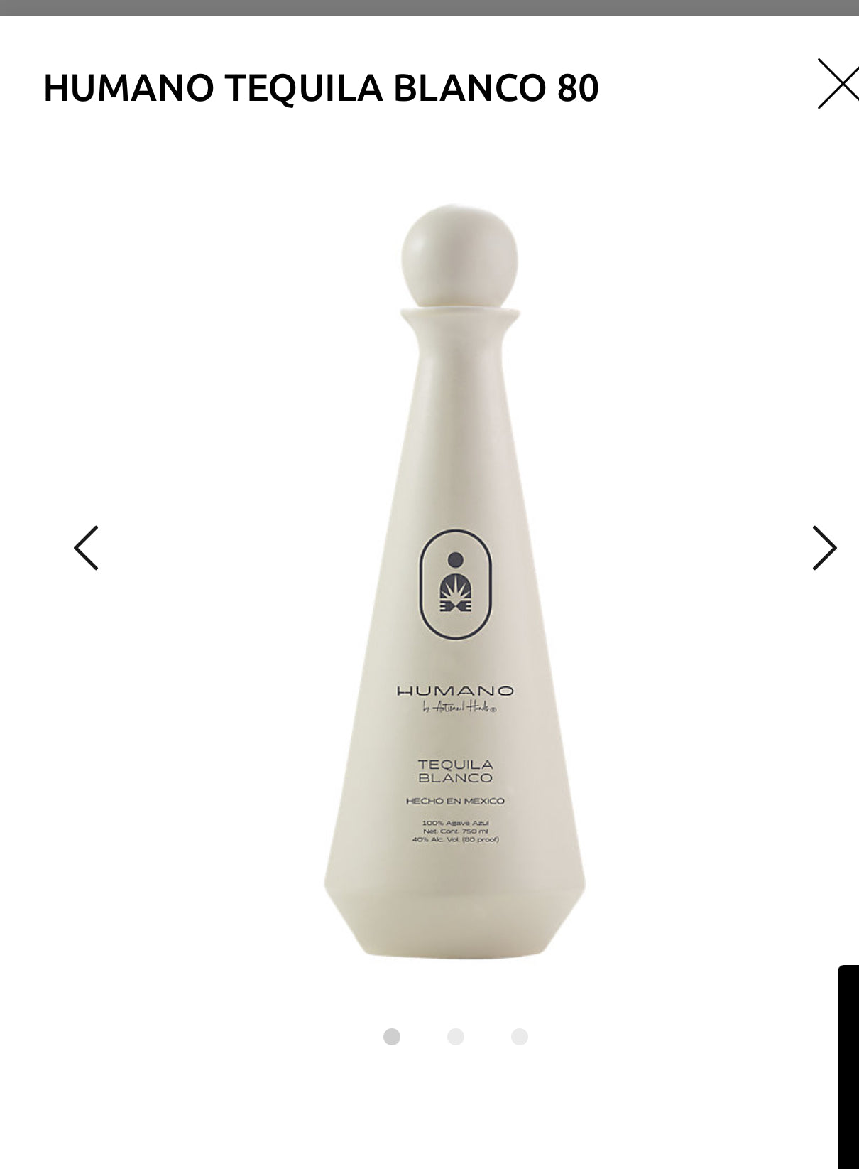 Humano Tequila Blanco 80