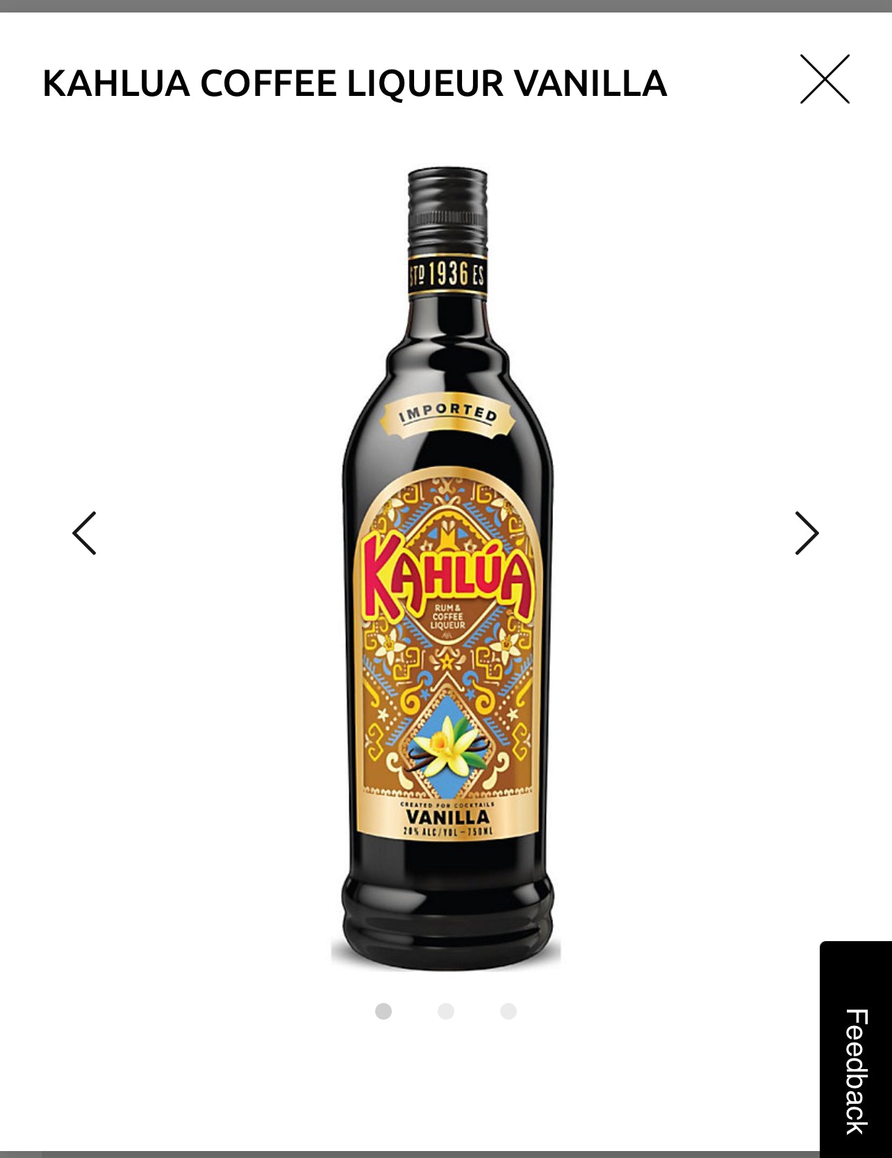 Kahlua Coffee Liqueur Vanilla 40