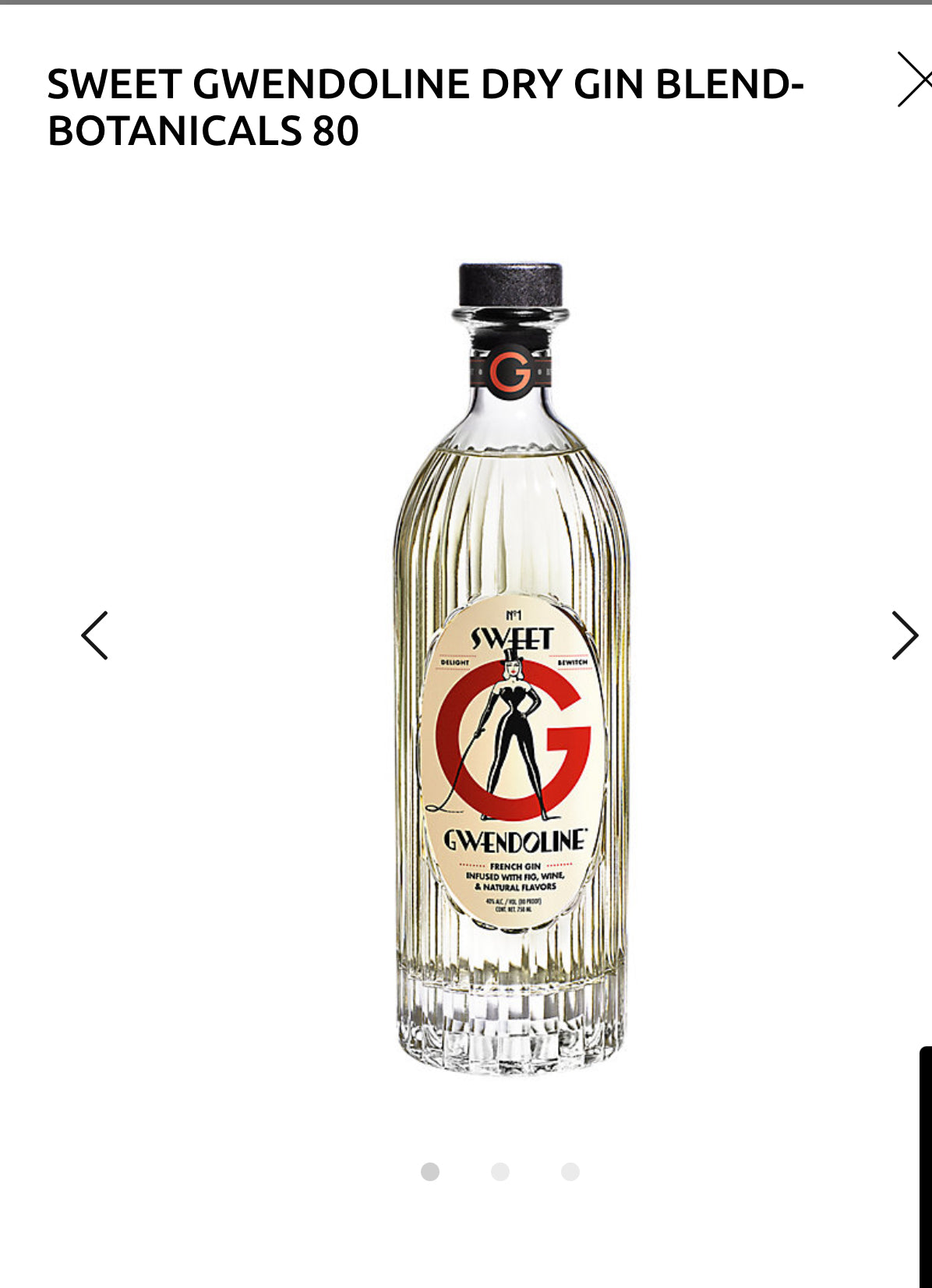 Sweet Gwendoline Dry French Gin 80