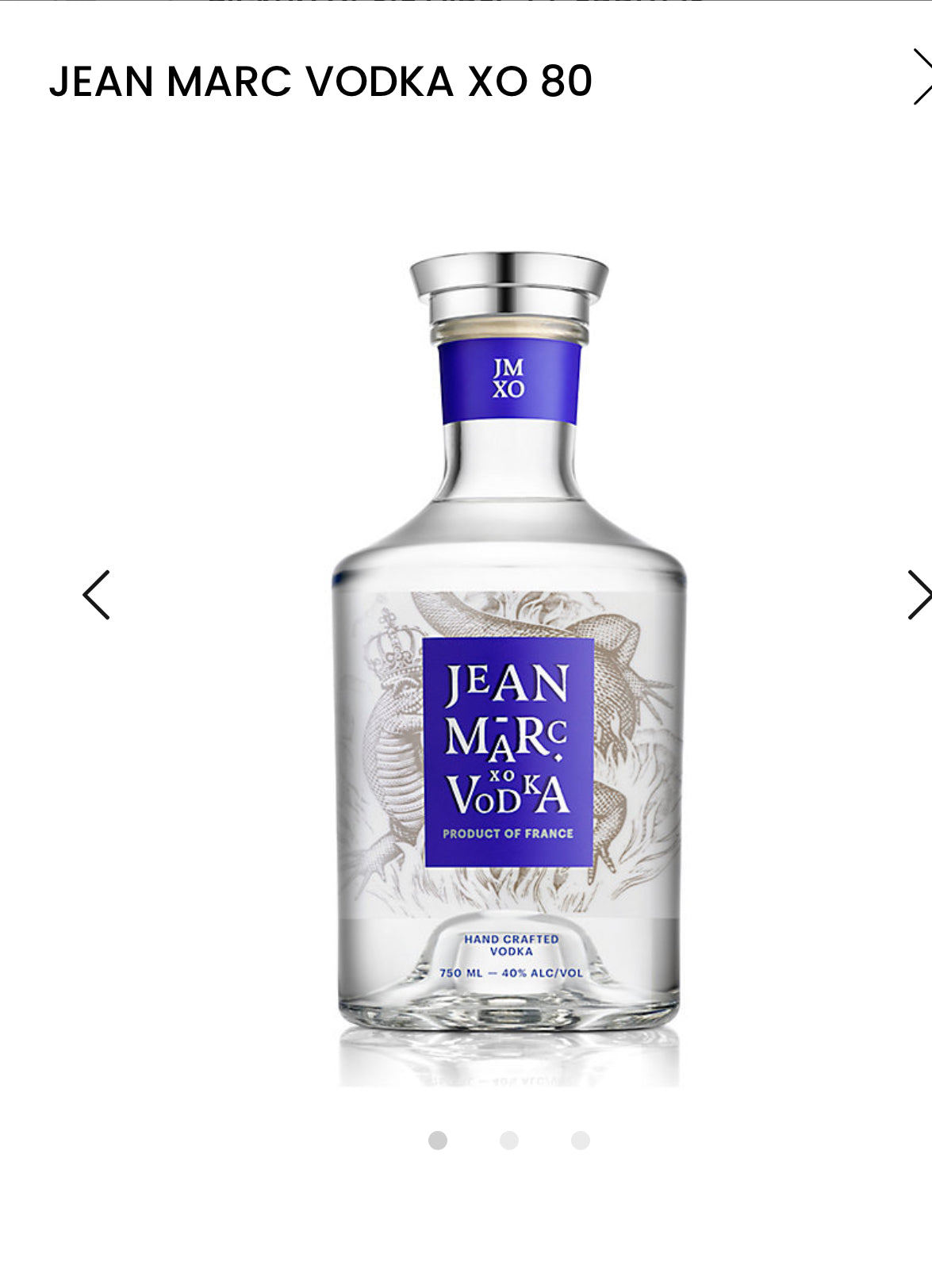 Jean Marc Vodka Xo 80