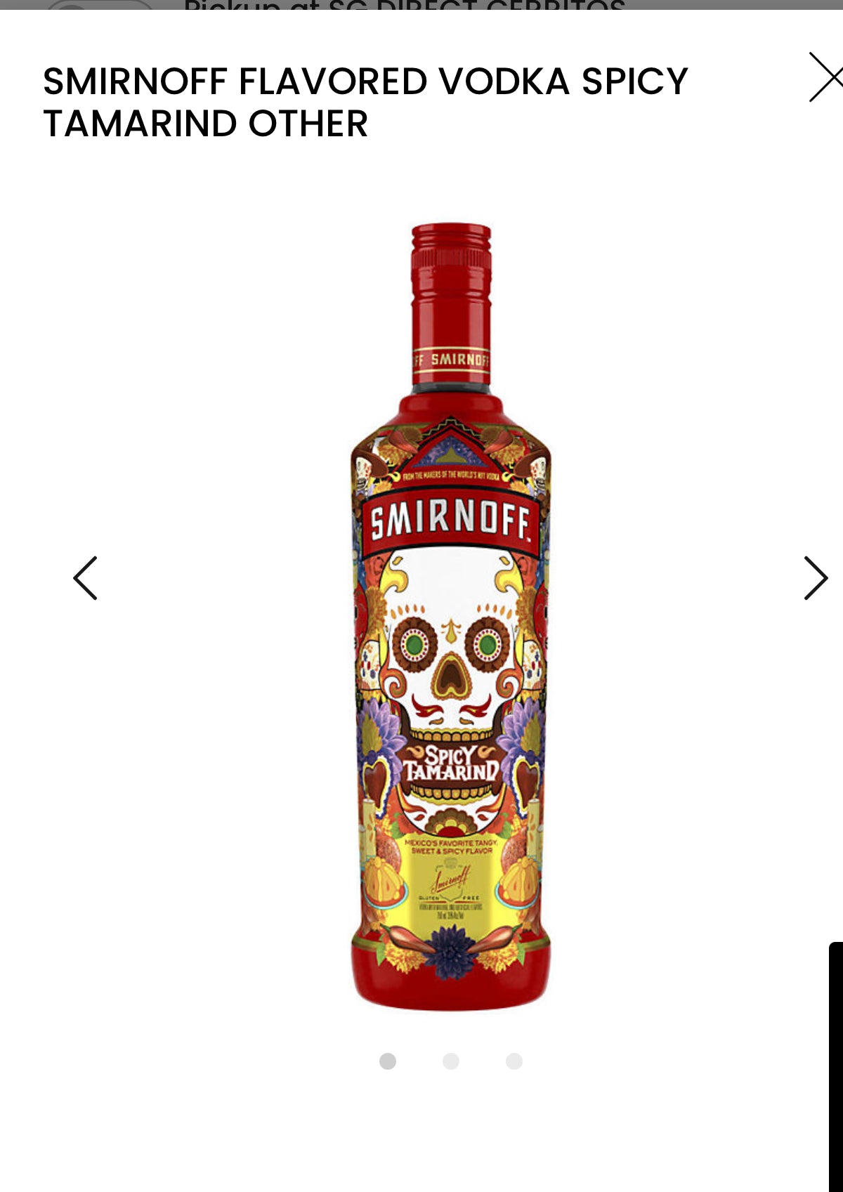 Smirnoff Spicy Tamarind Flavored Vodka 70
