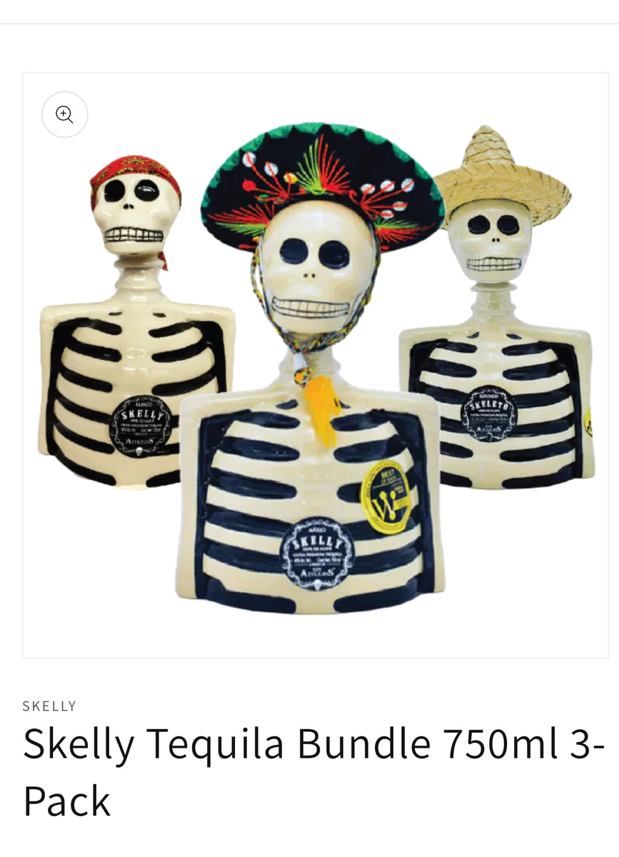 Skelly Tequila Bundle 750ml 3-Pack silver reposado anejo – COUNTRY SIPS