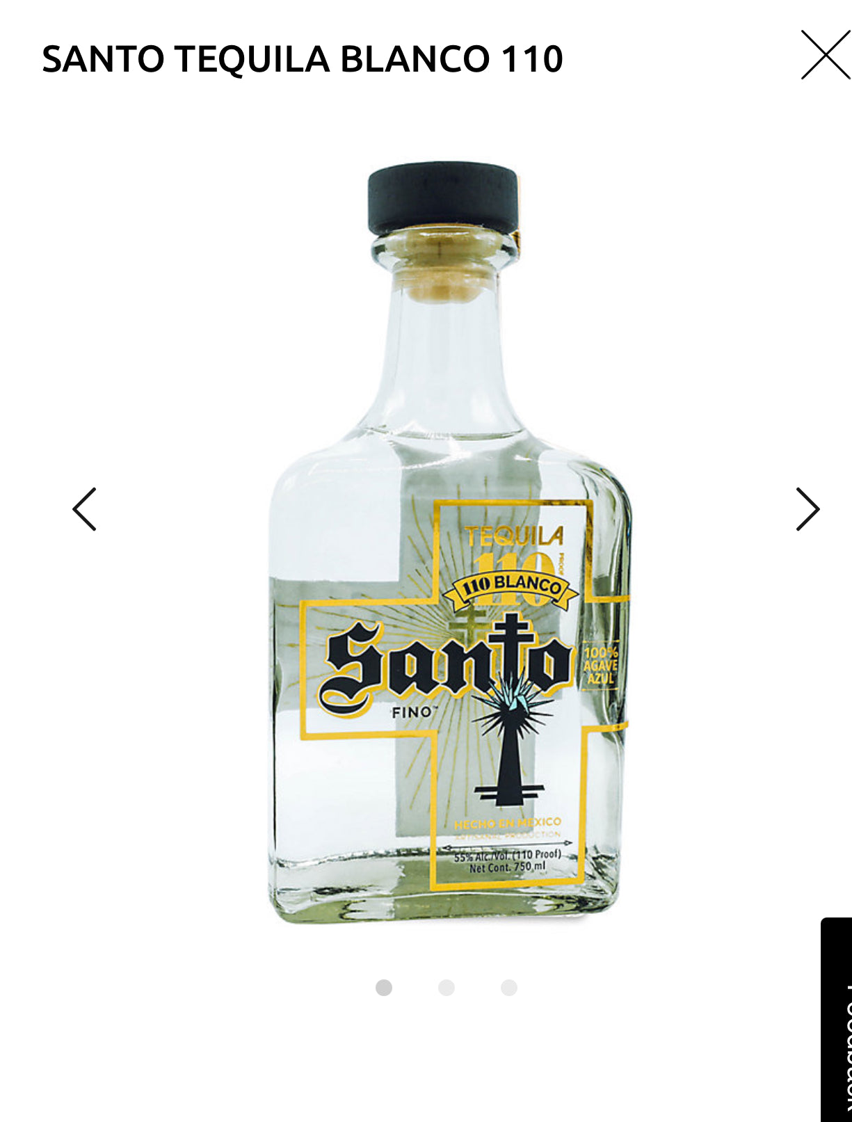 Santo Tequila Blanco 110
