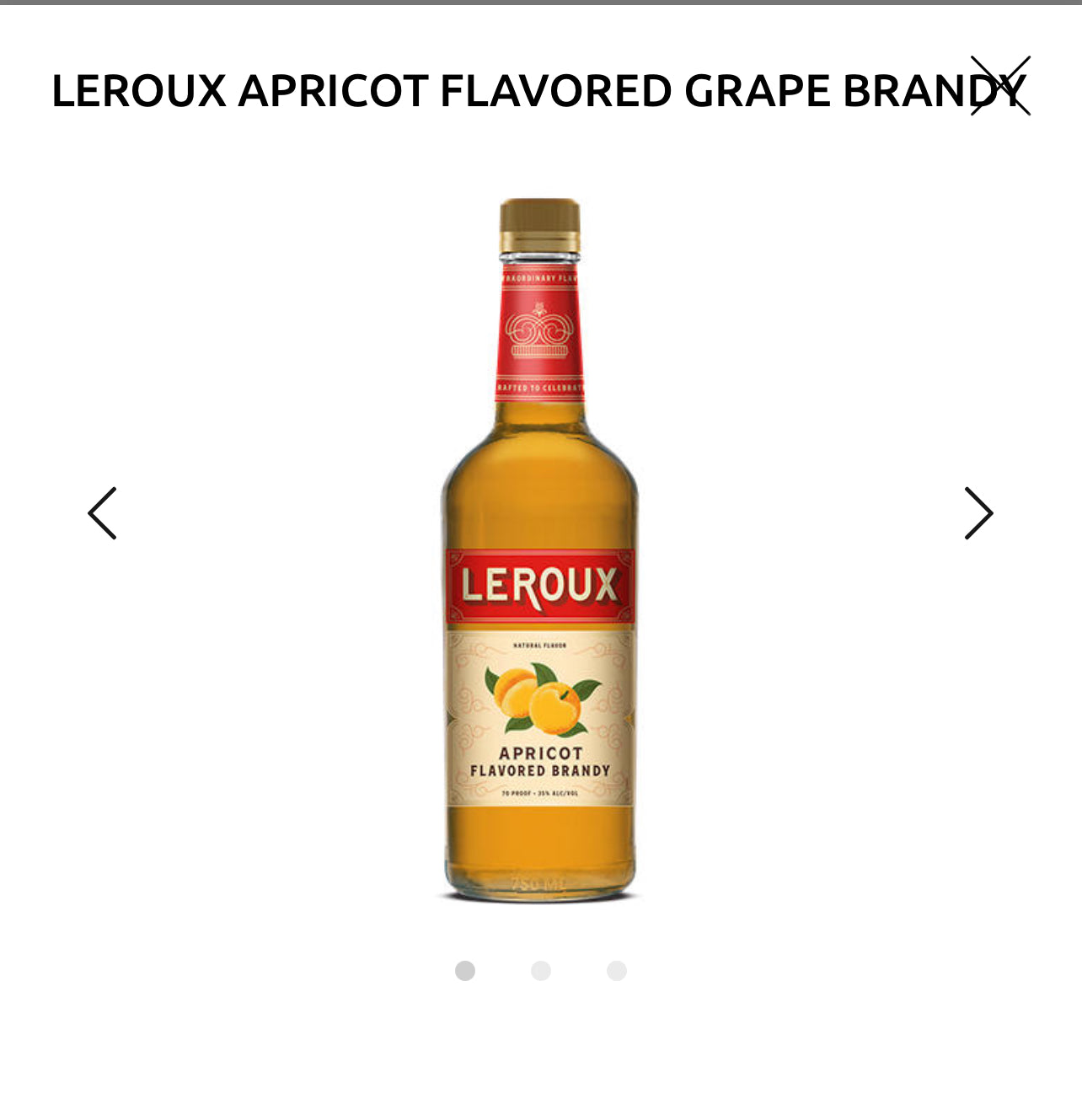 LEROUX APRICOT FLAVORED GRAPE BRAN