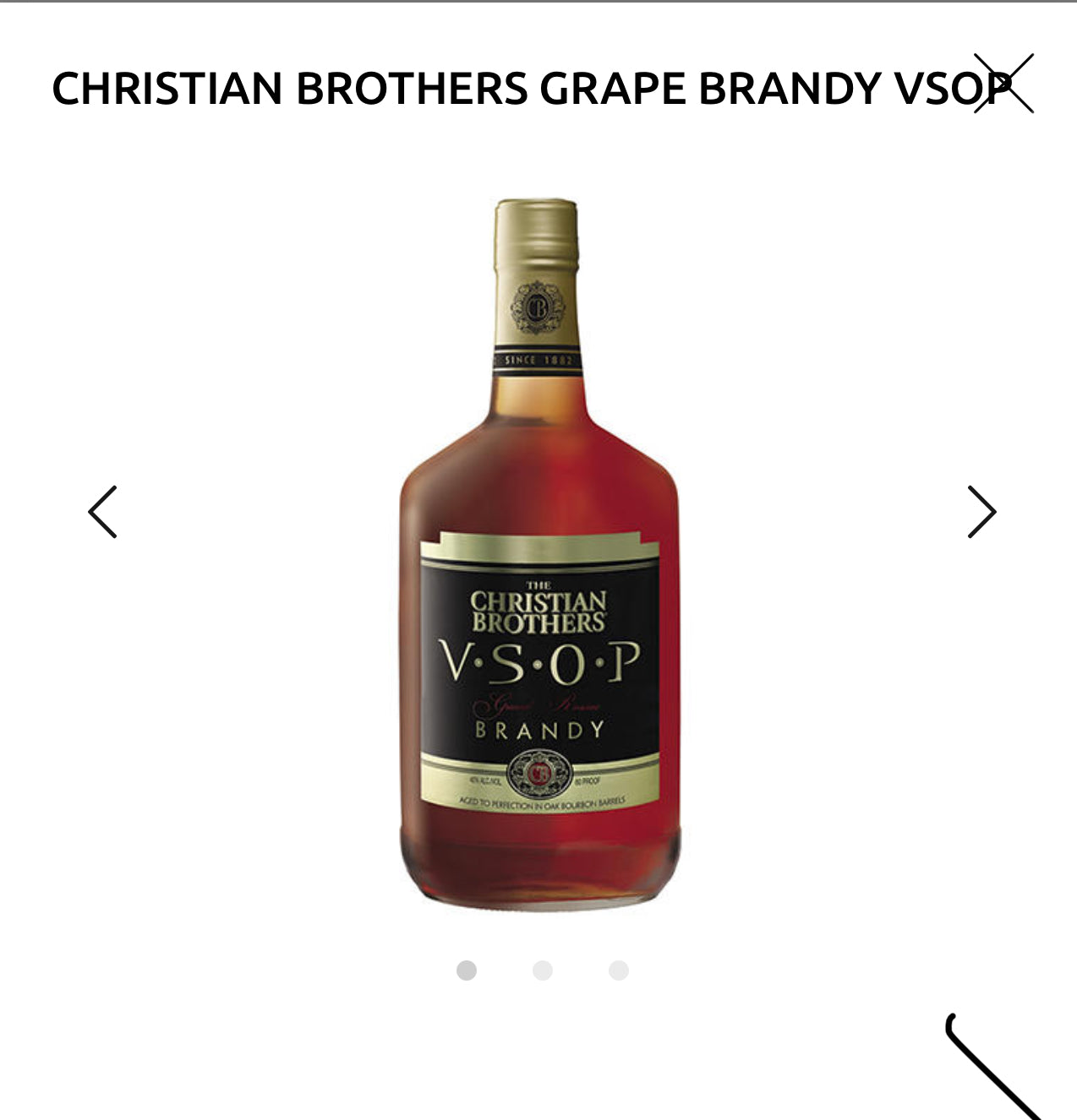 CHRISTIAN BROTHERS GRAPE BRANDY VSOP