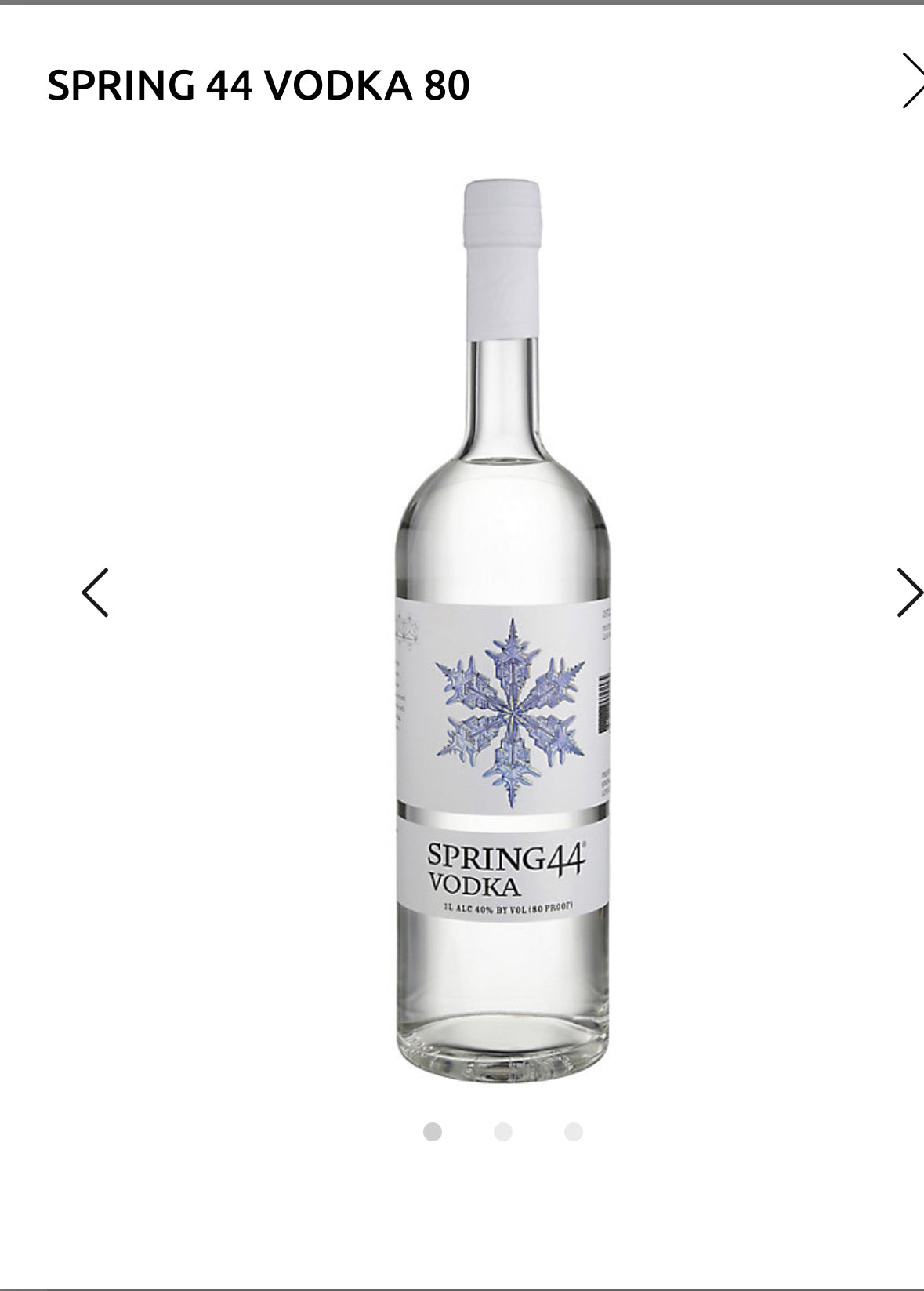 SPRING 44 VODKA 80