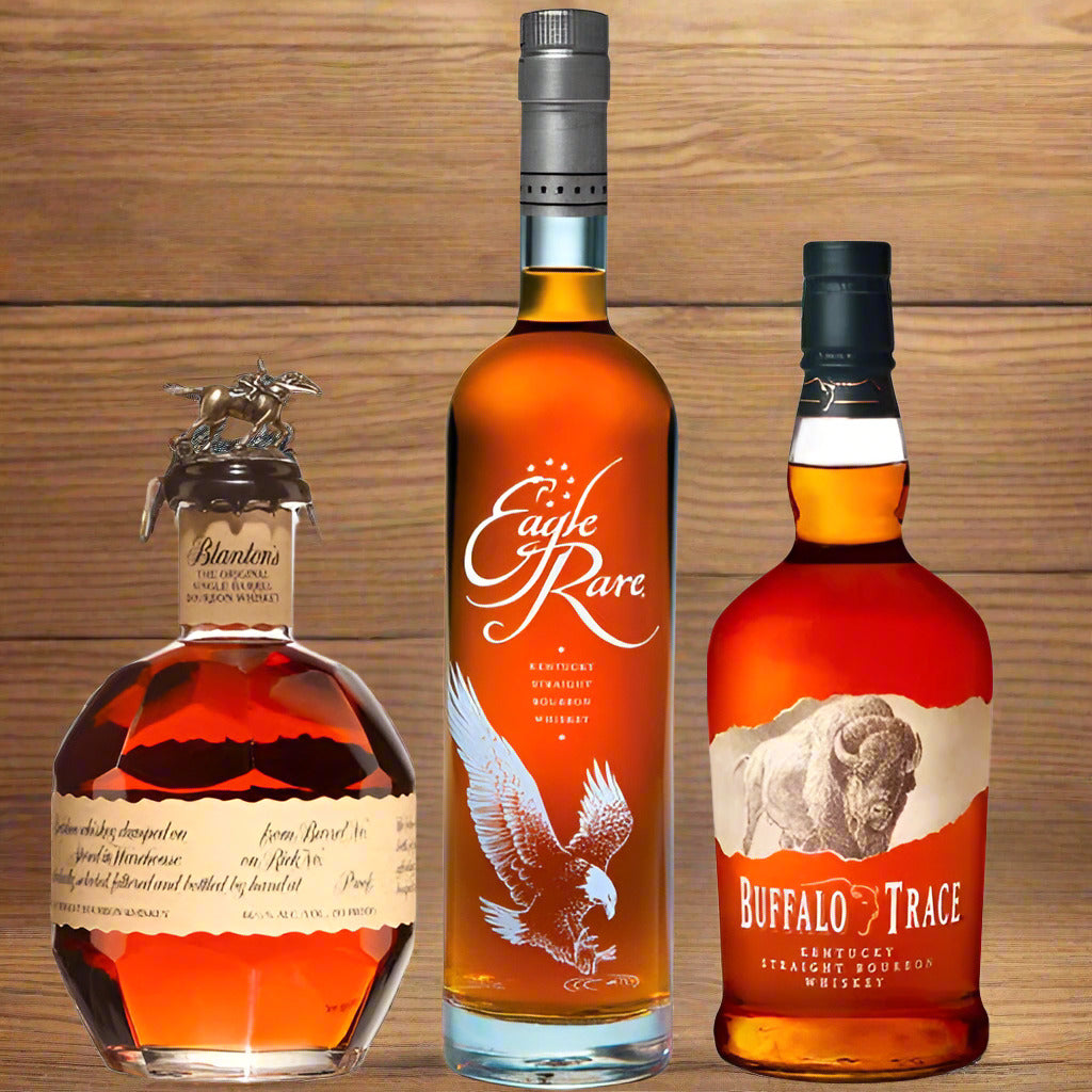 Blanton's Original Single Barrel, Eagle Rare Bourbon, Buffalo Trace Bo ...